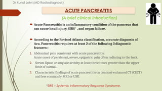 Imaging in Acute Pancreatitis | PPTX
