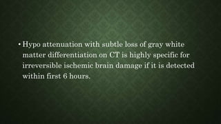 Imaging in acute stroke | PPTX