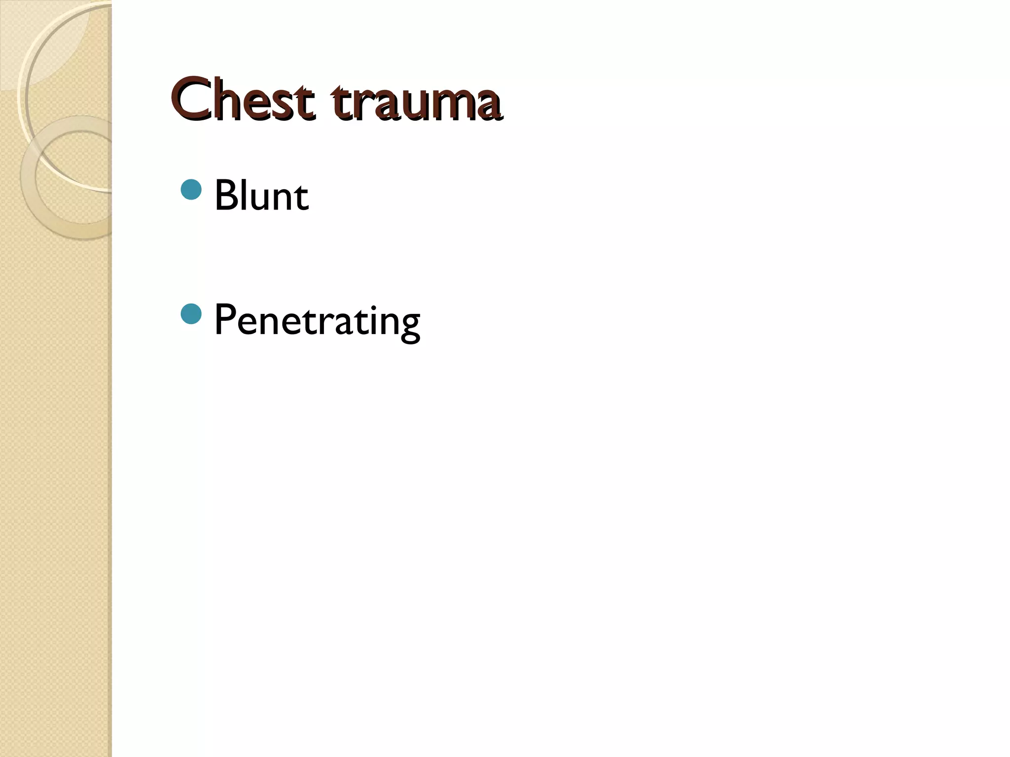 Imaging in chest trauma | PPT