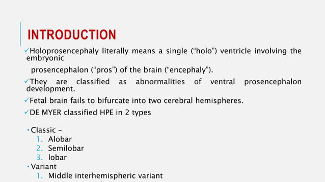 Imaging in holoprosencephaly and related disorders | PPT