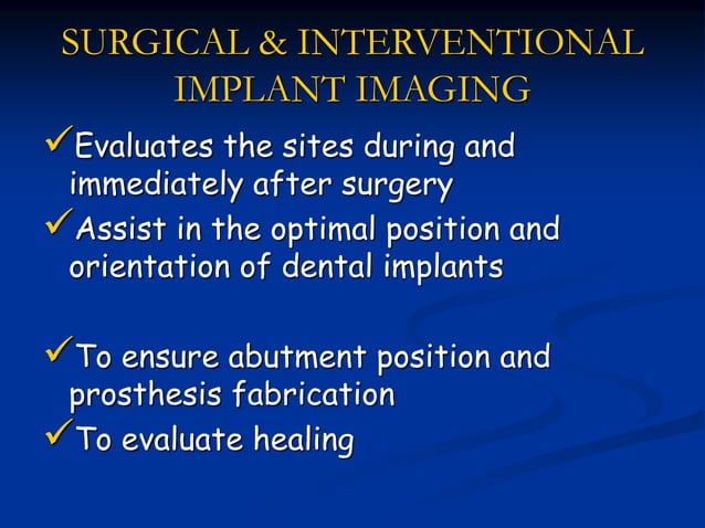 imaging in implantology.ppt | Dental Health | Diseases and Conditions