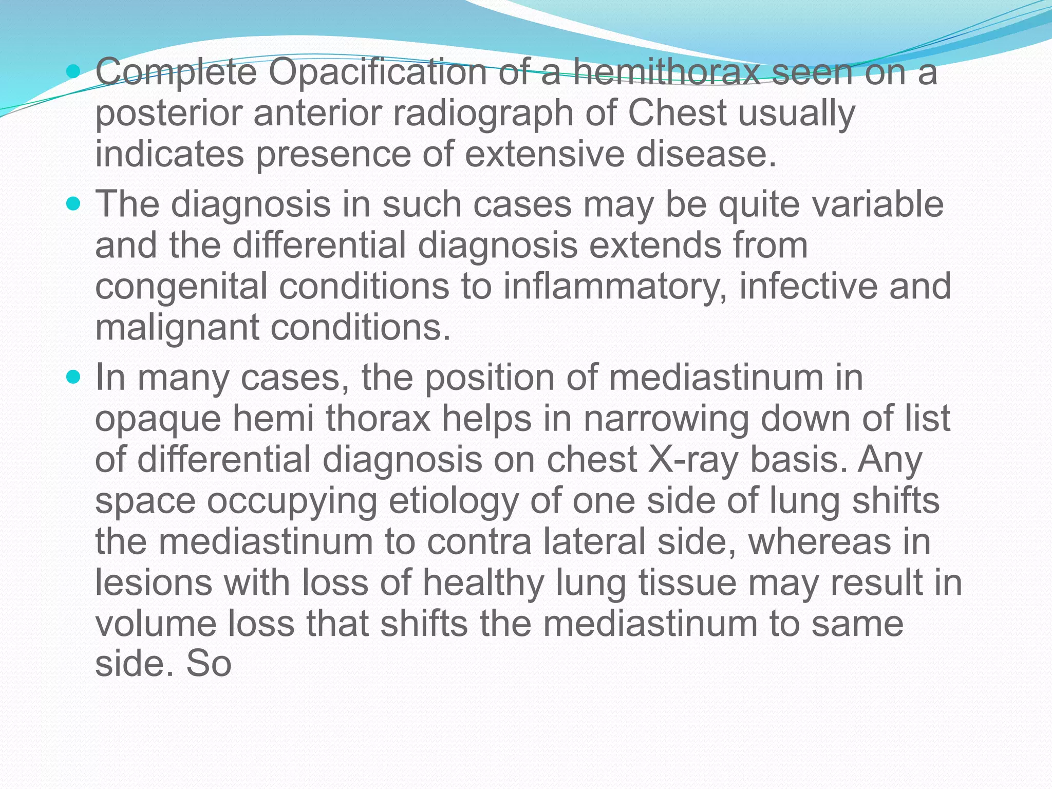 Imaging in opaqe hemithorax [autosaved] | PPTX