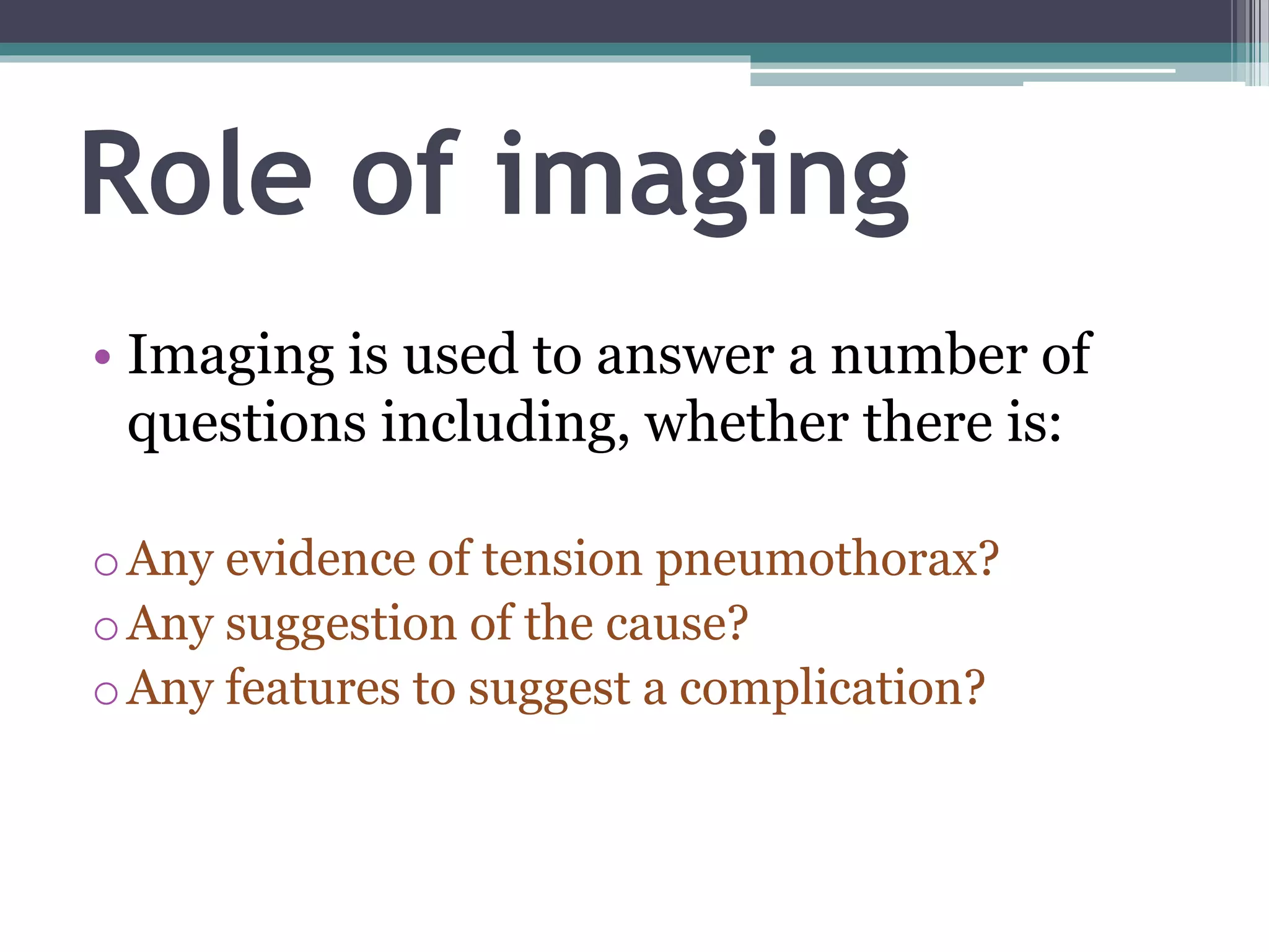 Imaging In Pneumothorax Pptx