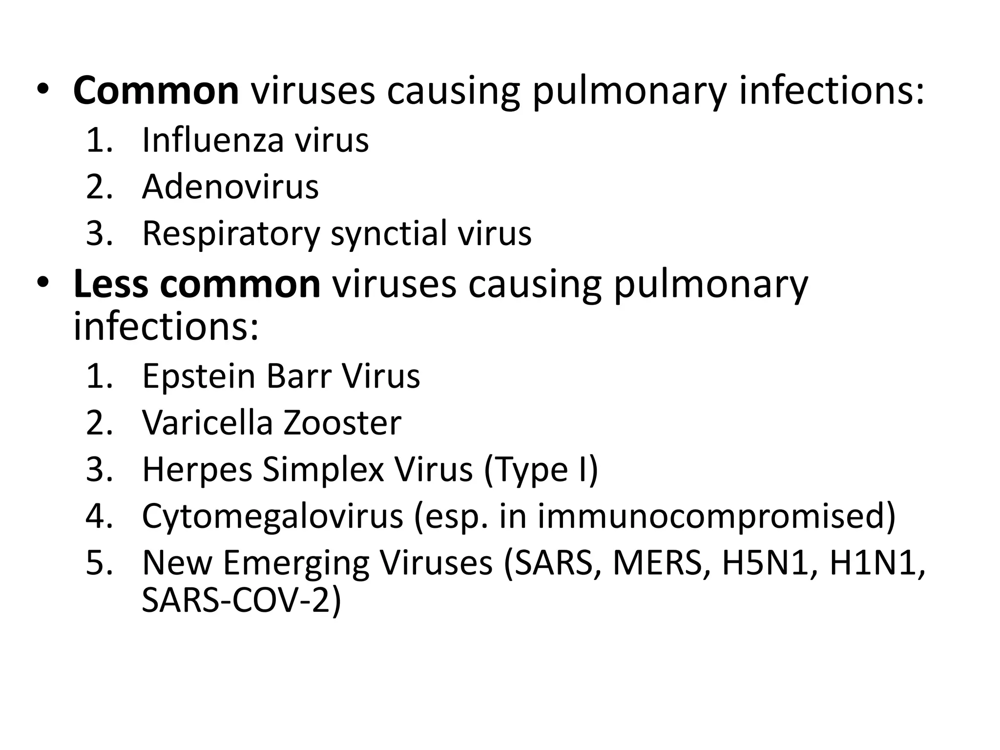 Imaging in pulmonary infections (non bacterial) | PPTX