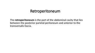 Imaging in retroperitoneum presentation. | PPTX
