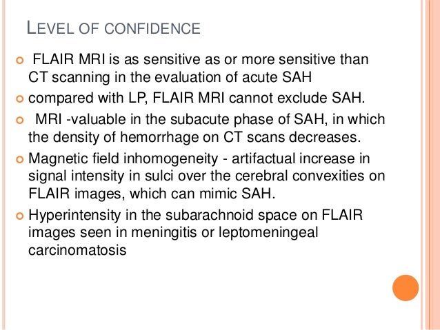 Imaging in SAH