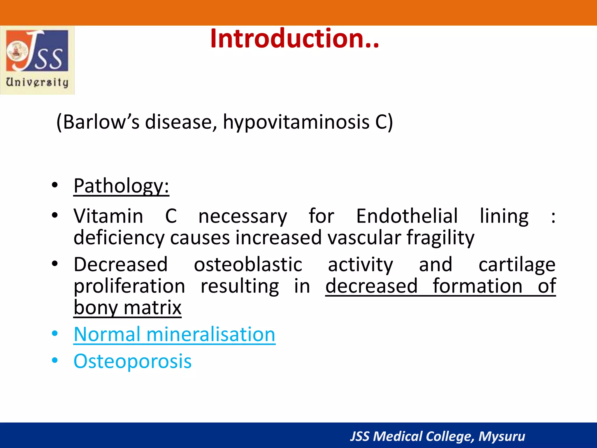 Imaging in scurvy | PPTX