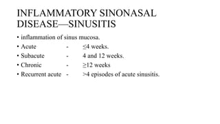 Imaging in sinusitis radio diagnosis | PPTX