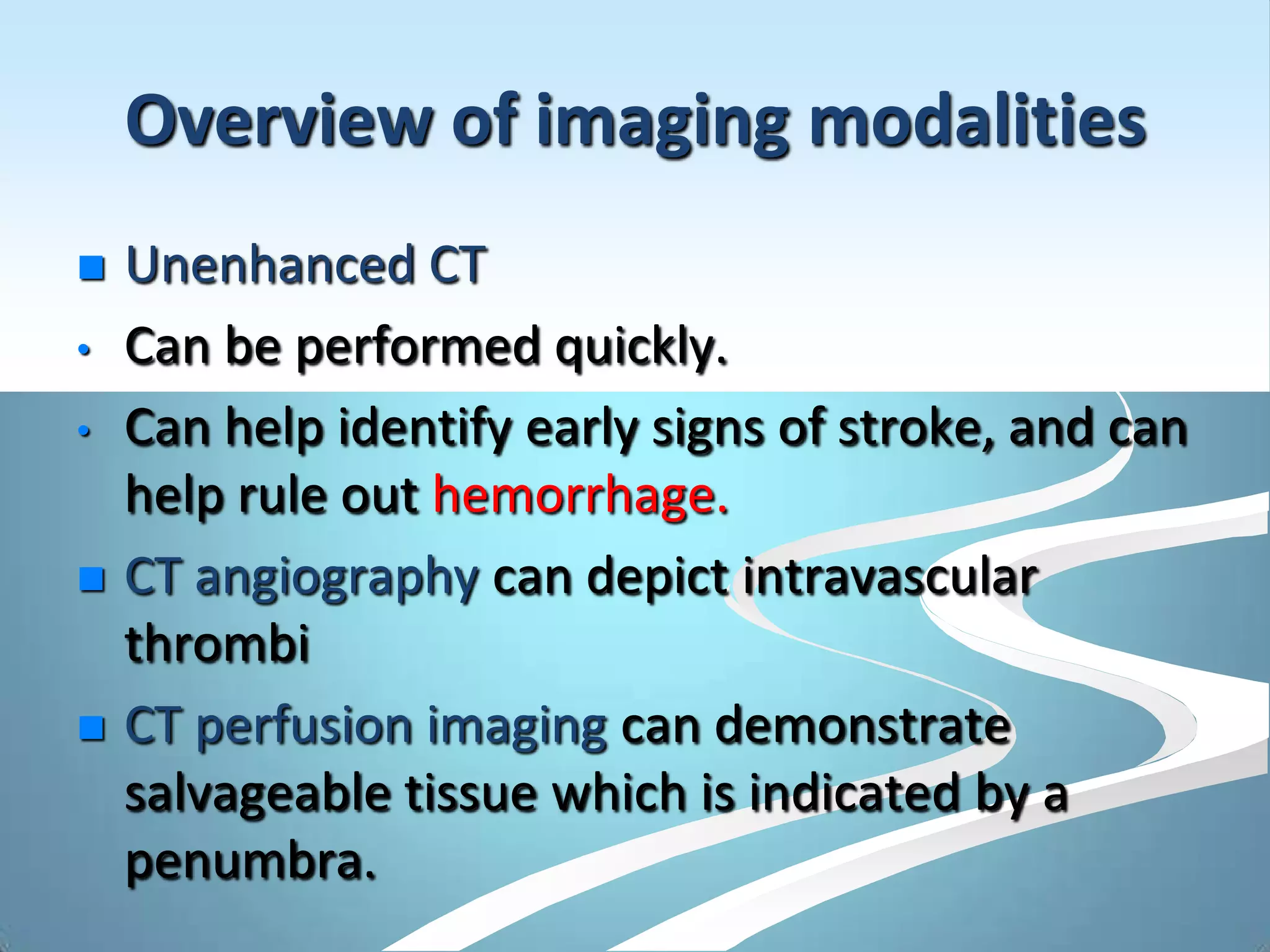 Imaging in stroke | PPTX