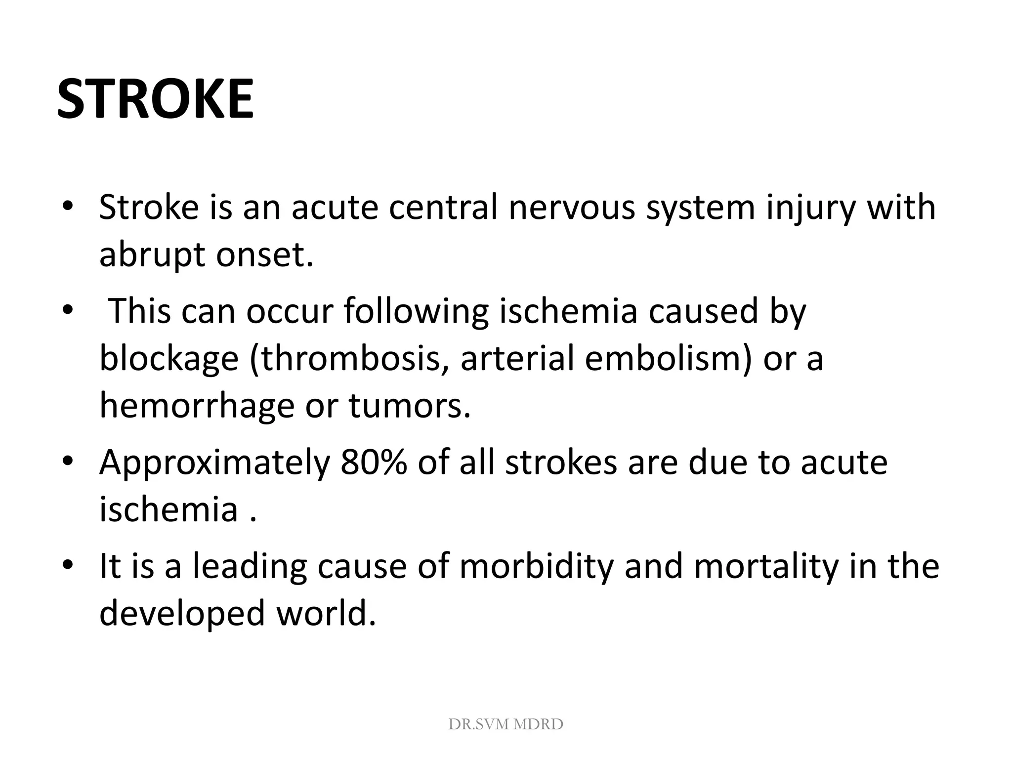 Imaging in stroke | PPTX