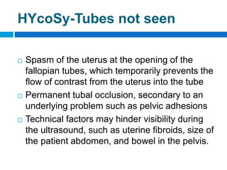 Imaging in tubal factors in infertility. | PPTX