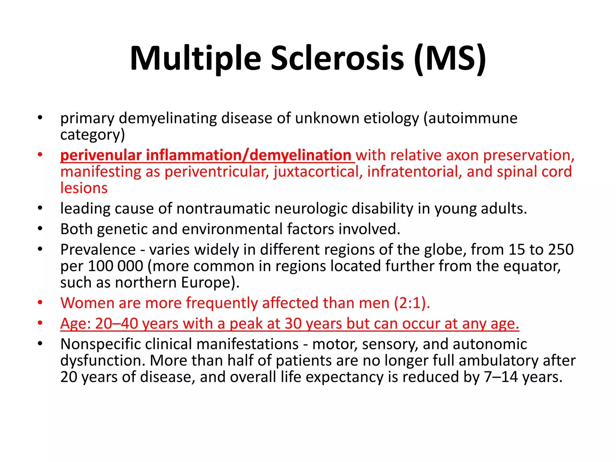 Imaging in white matter disorders | PPTX