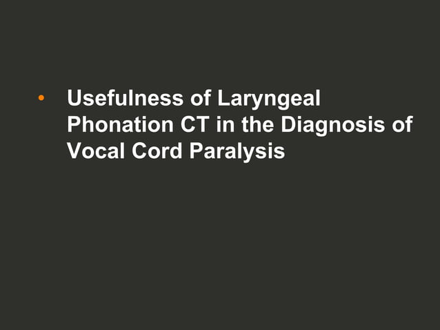 Larynx Imaging 4th part virtual laryngoscopy vocal cord paralysis CT ...
