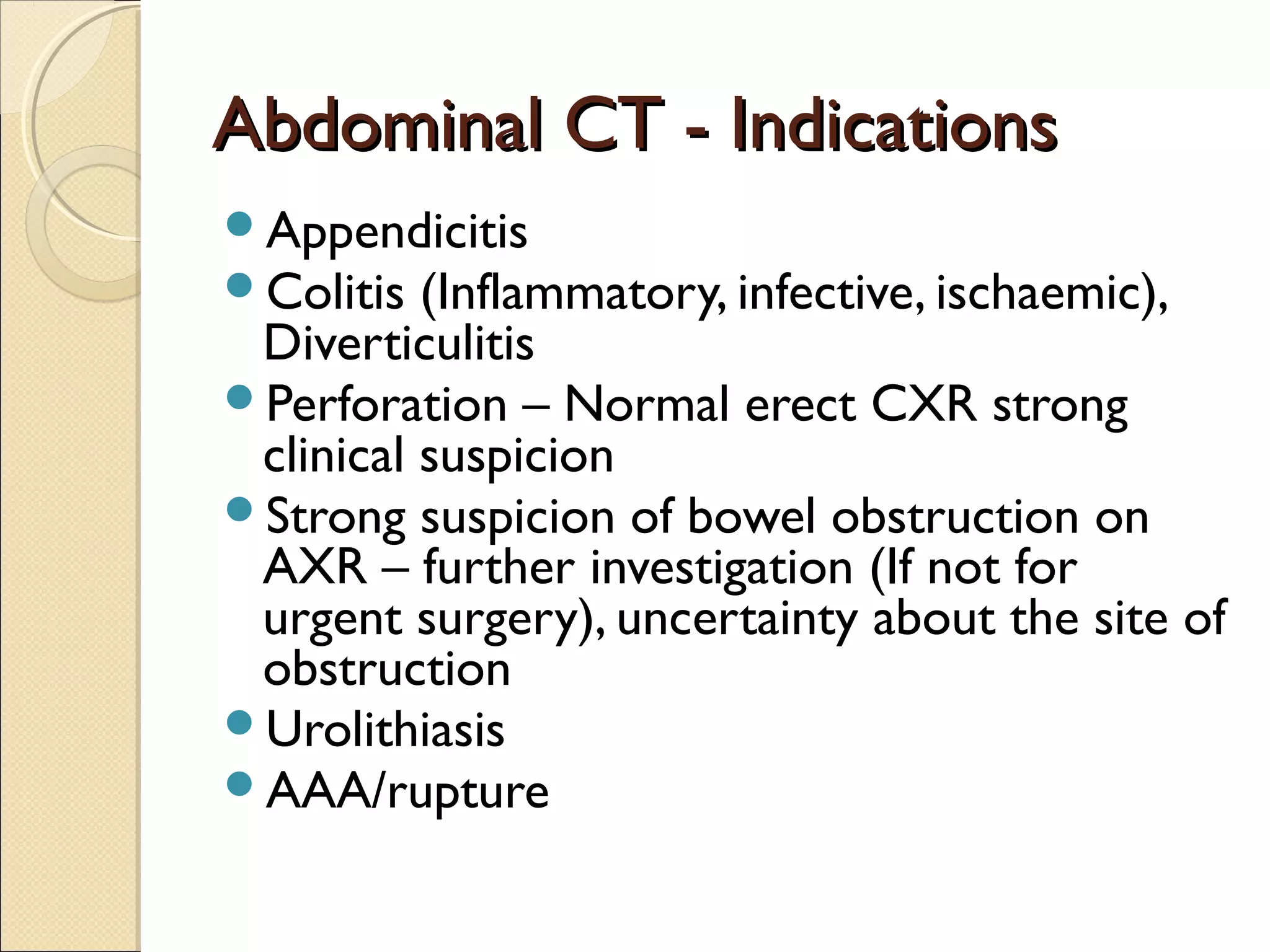 Imaging of acute abdomen | PPT