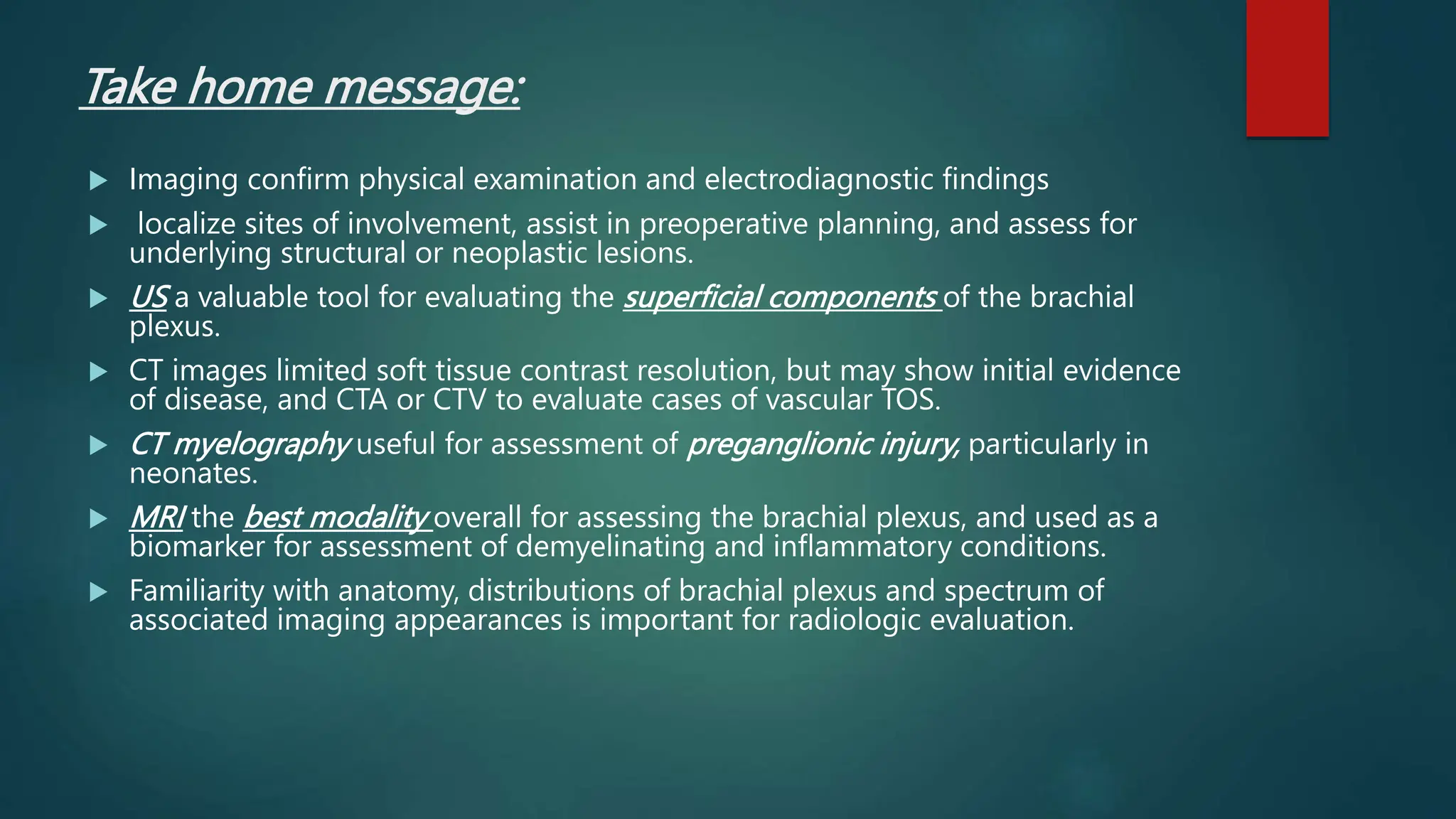 Imaging of brachial plexus.Radiology pptx | PPTX