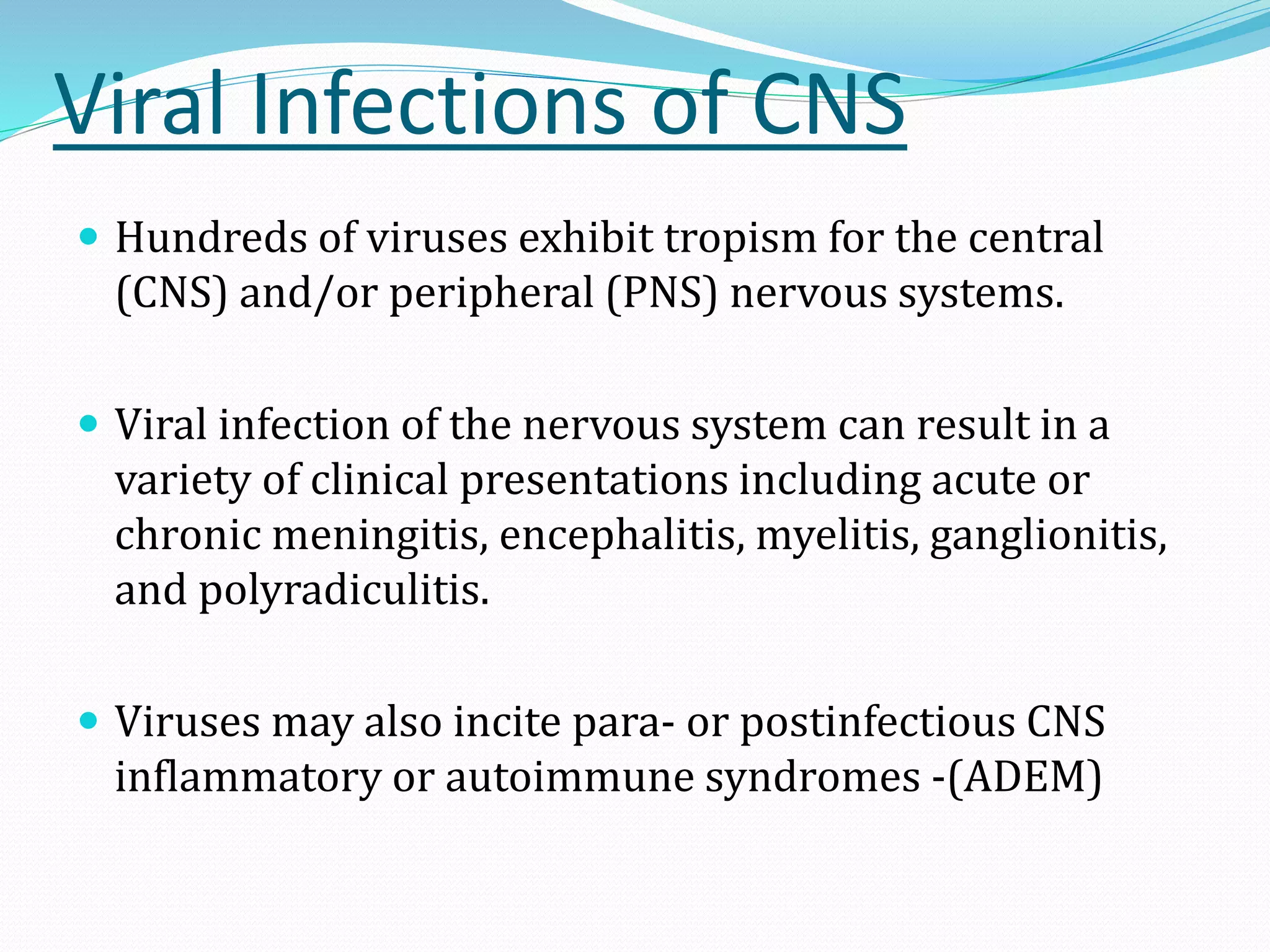 Imaging of cns viral infection | PPTX