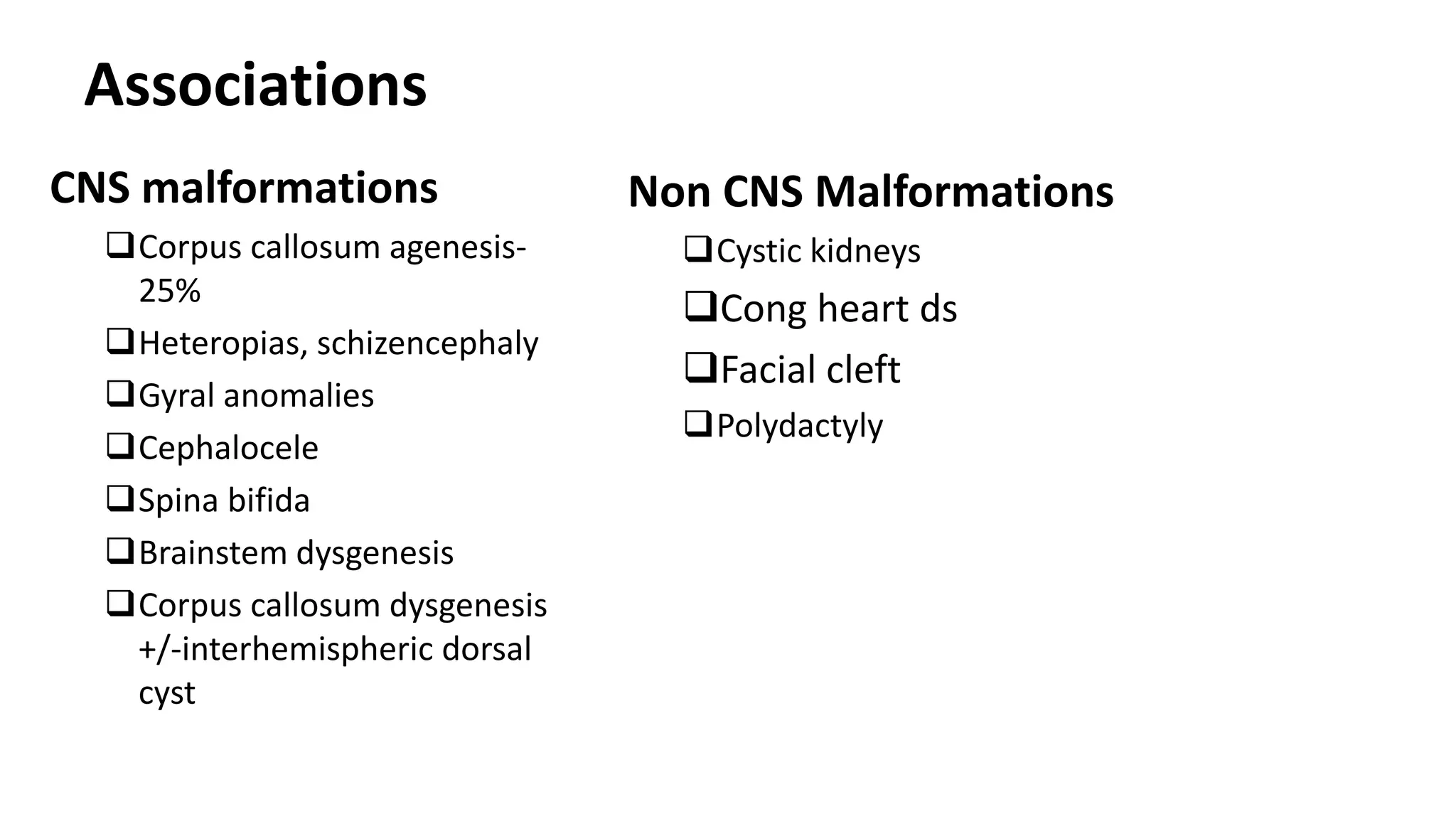 Imaging of congenital cns lesions | PPTX