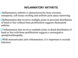 Imaging of inflammatory arthritis ppt | PPTX