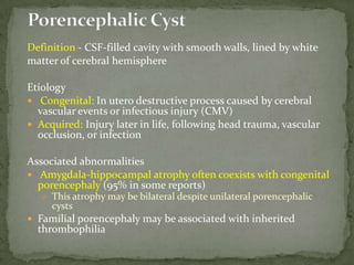Radiological imaging of intracranial cystic lesions | PPTX