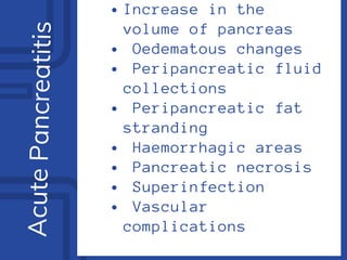 Ultrasound findings of pancreas in different medical conditions | PDF