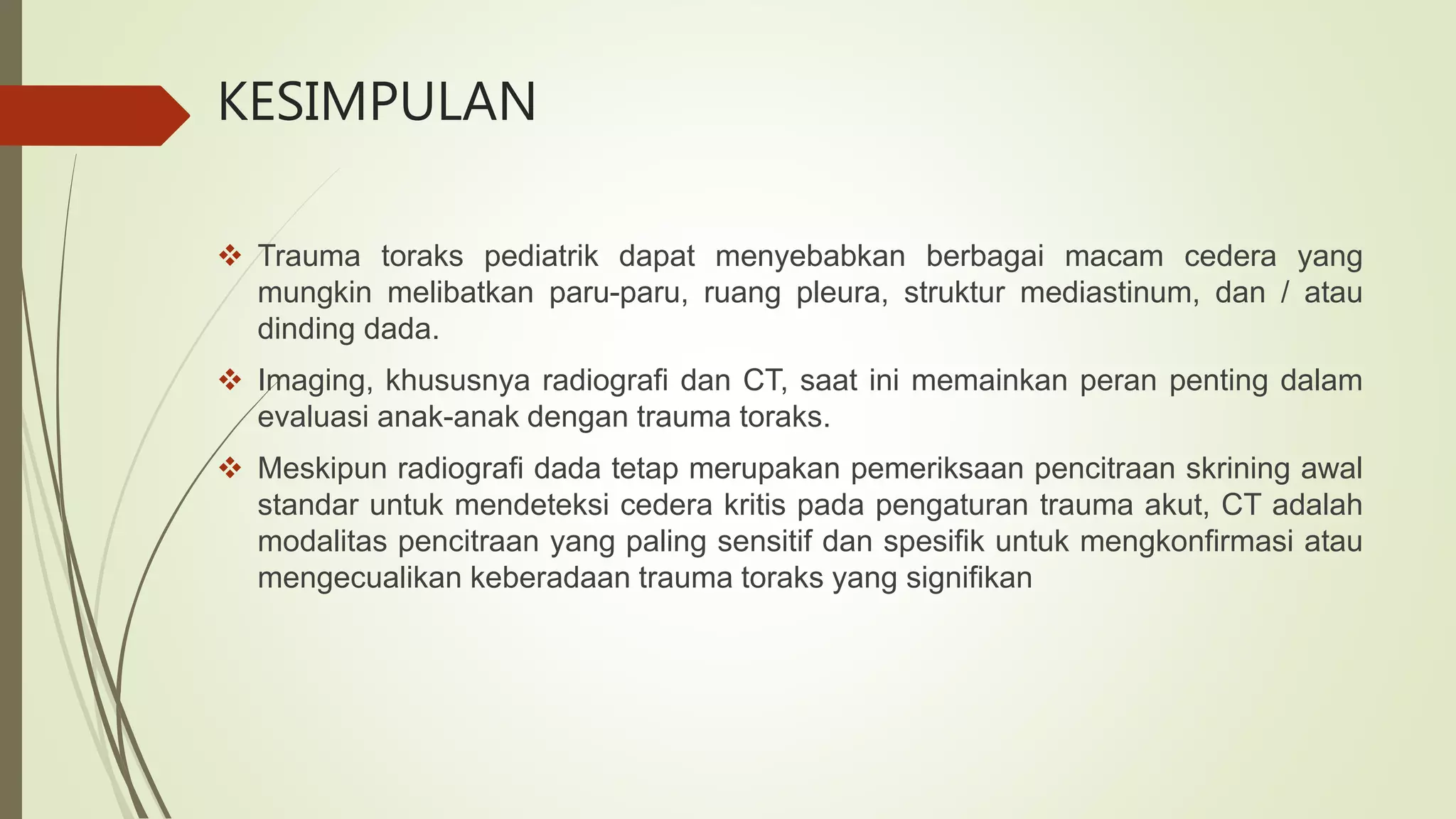 Imaging of pediatric thoracic trauma | PPTX