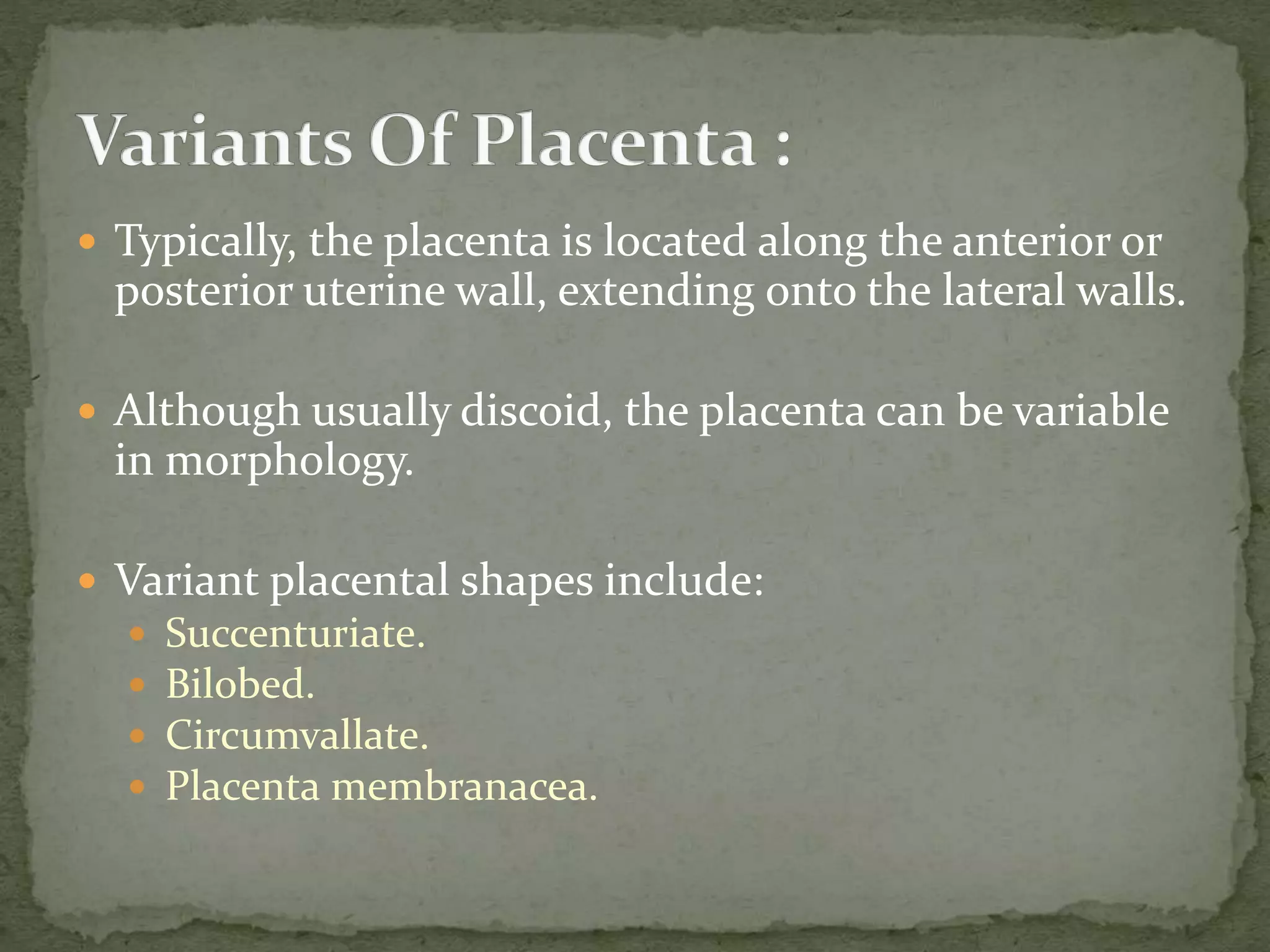 Imaging of placenta | PPTX
