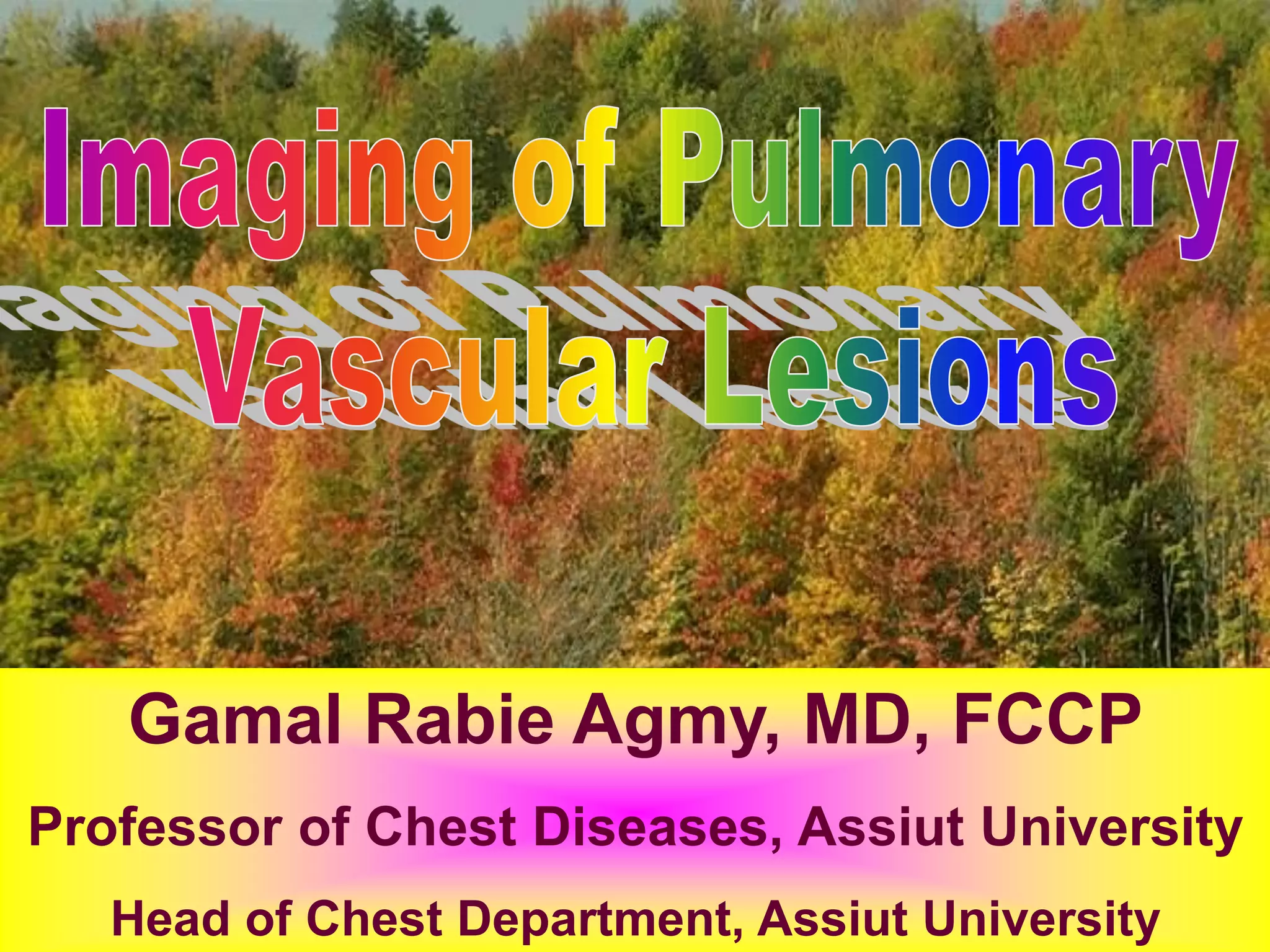 Imaging of Pulmonary Vascular Lesions `` | PPT