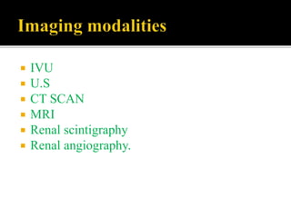 Imaging of renal hypertension | PPTX