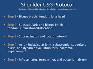Imaging of shoulder - Dr. Vishal Sankpal | PPT