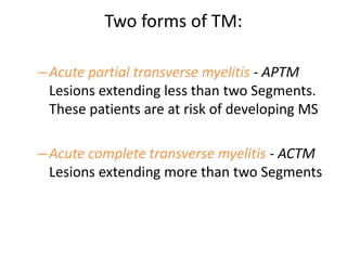 Imaging of spinal cord acute myelopathies | PPTX
