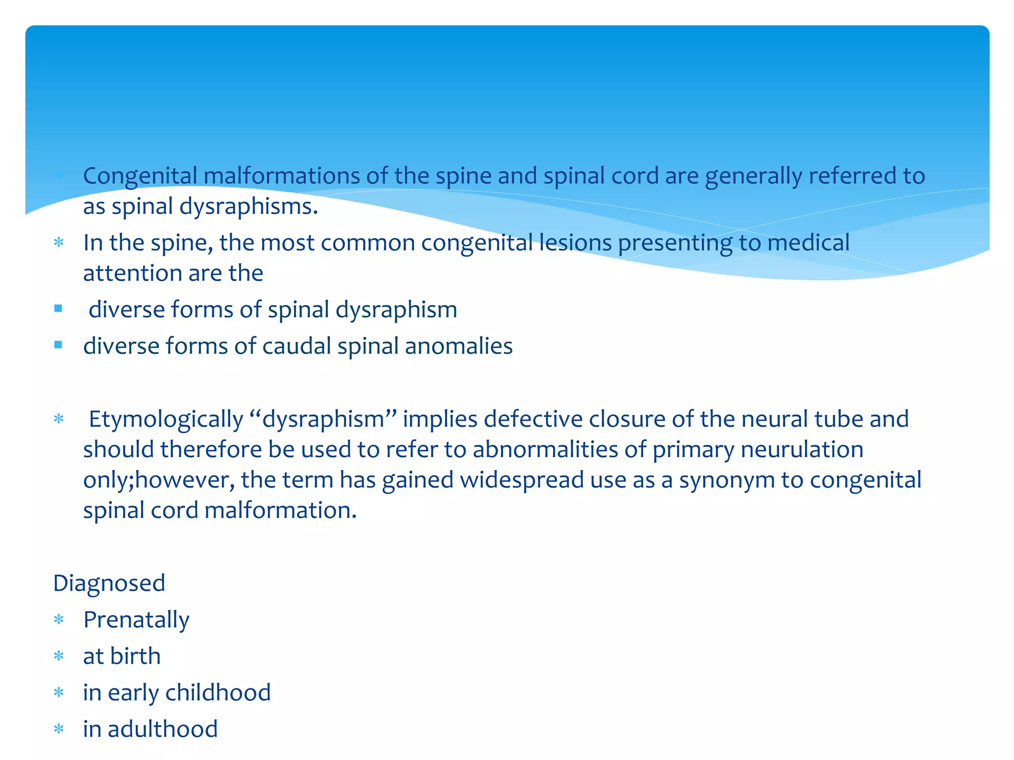 Imaging of spinal dysraphism | PPTX