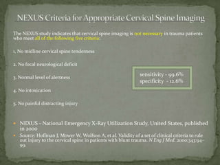 Imaging of spinal trauma | PPTX