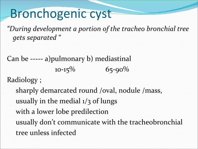 Imaging Bronchogenic Cyst Ppt