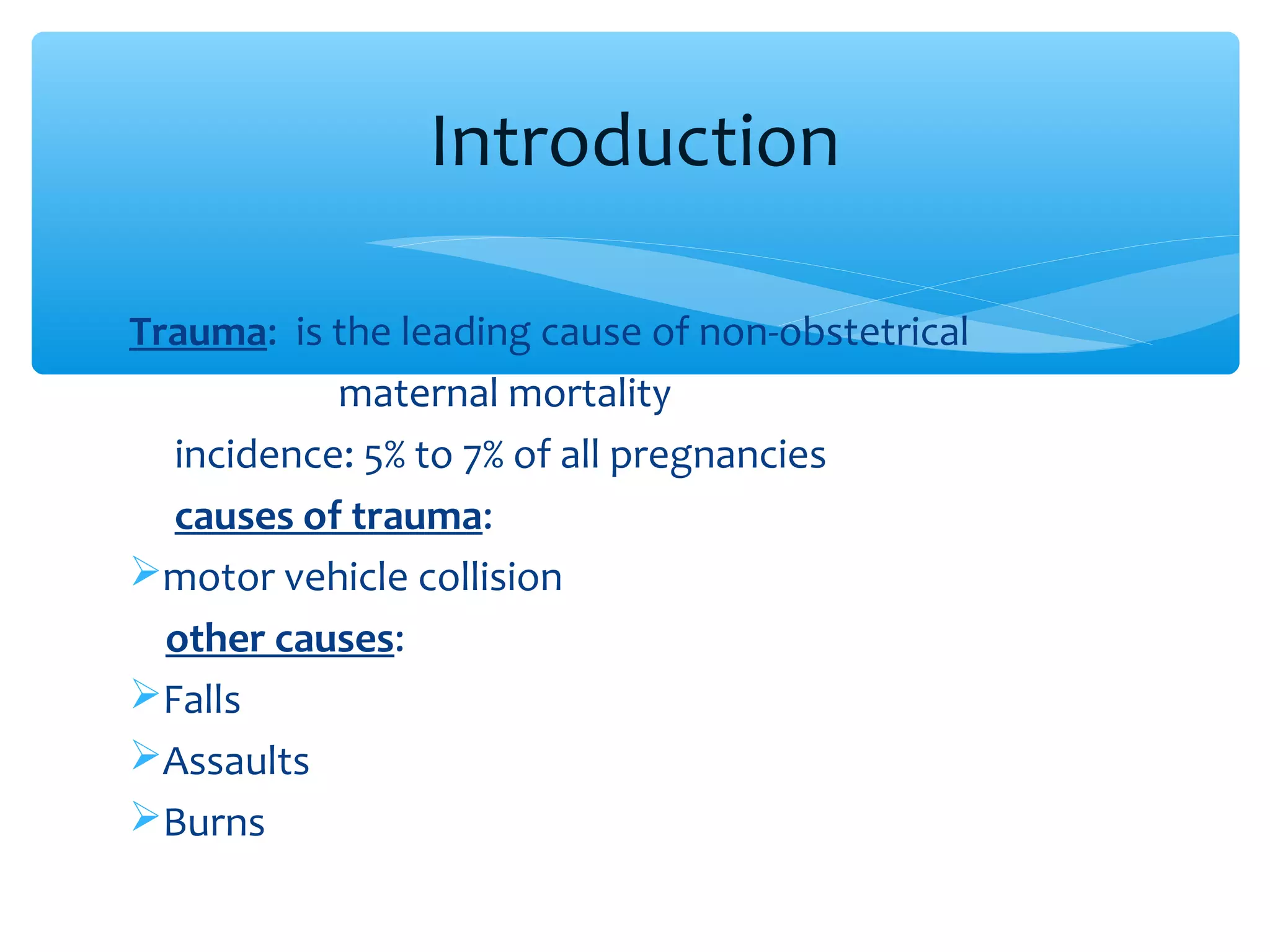Imaging of trauma in pregnant patient | PPT