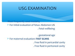 Imaging of trauma in pregnant patient | PPT