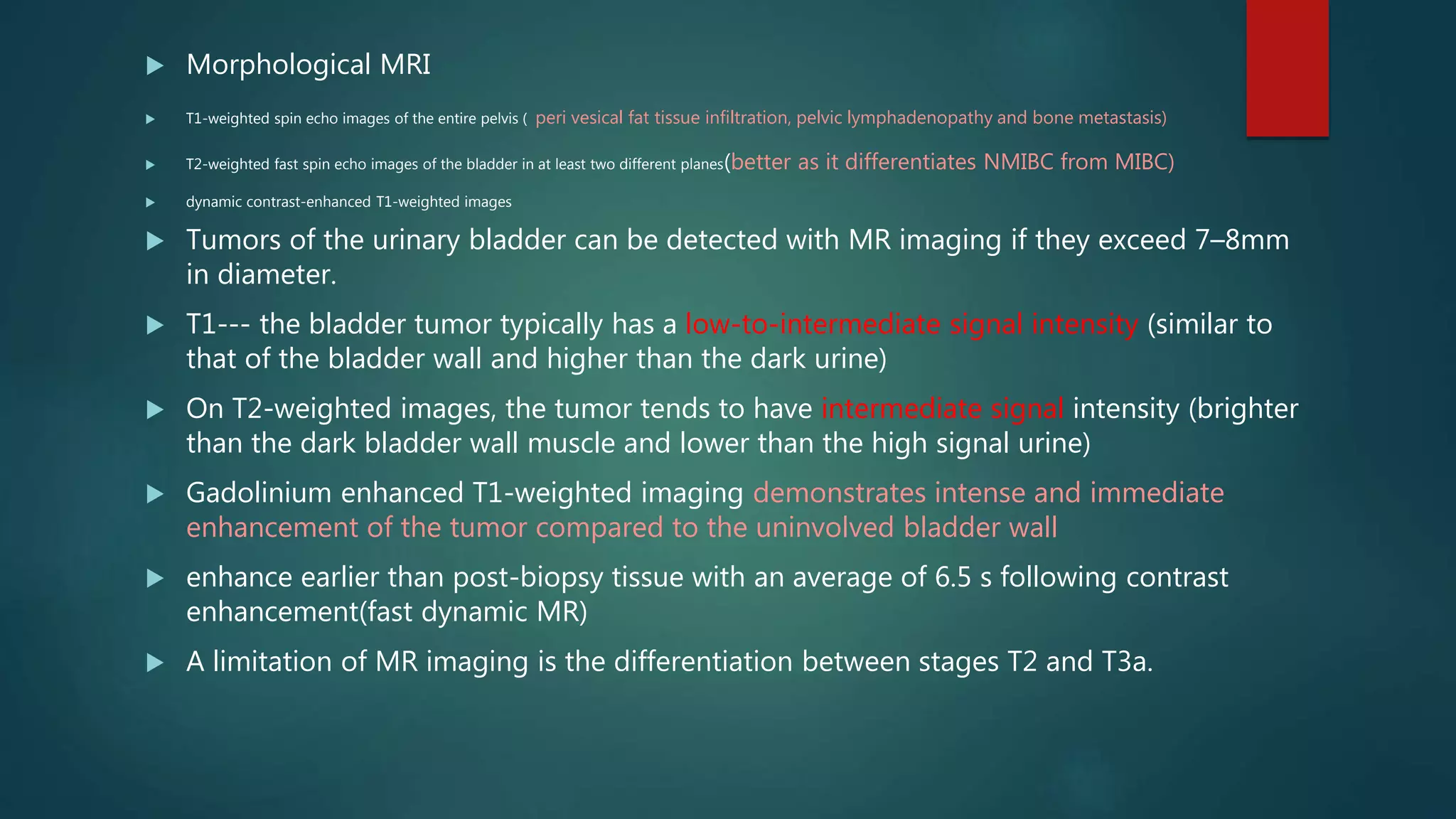 Imaging of urinary bladder malignancy | PPTX