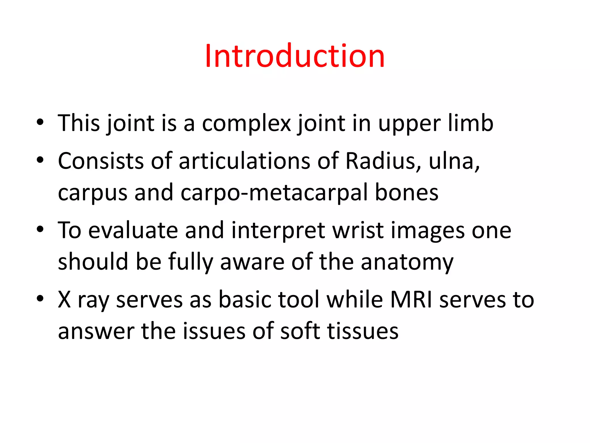 Imaging of wrist joint | PPTX
