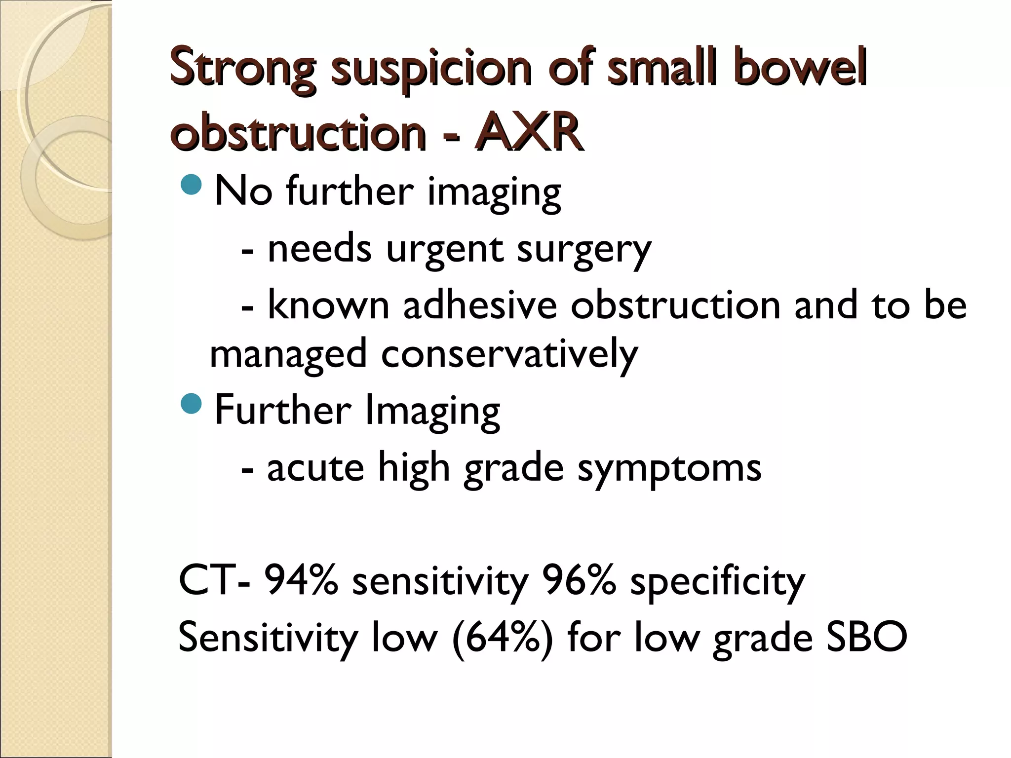 Imaging in acute abdominal pain | PPT
