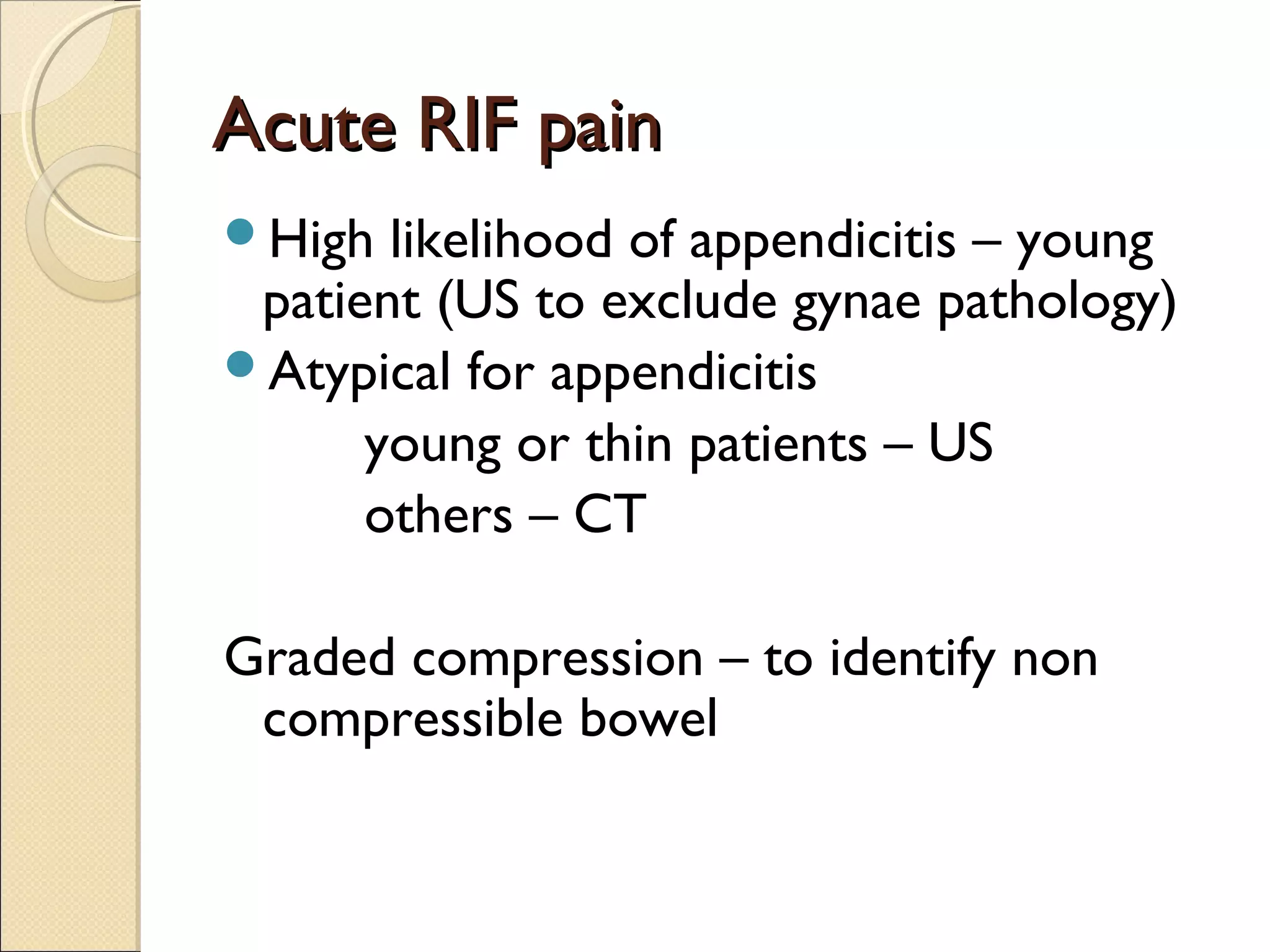 Imaging in acute abdominal pain | PPT