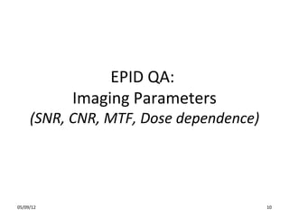 Imaging for Radiotherapy delivery and verification | PDF