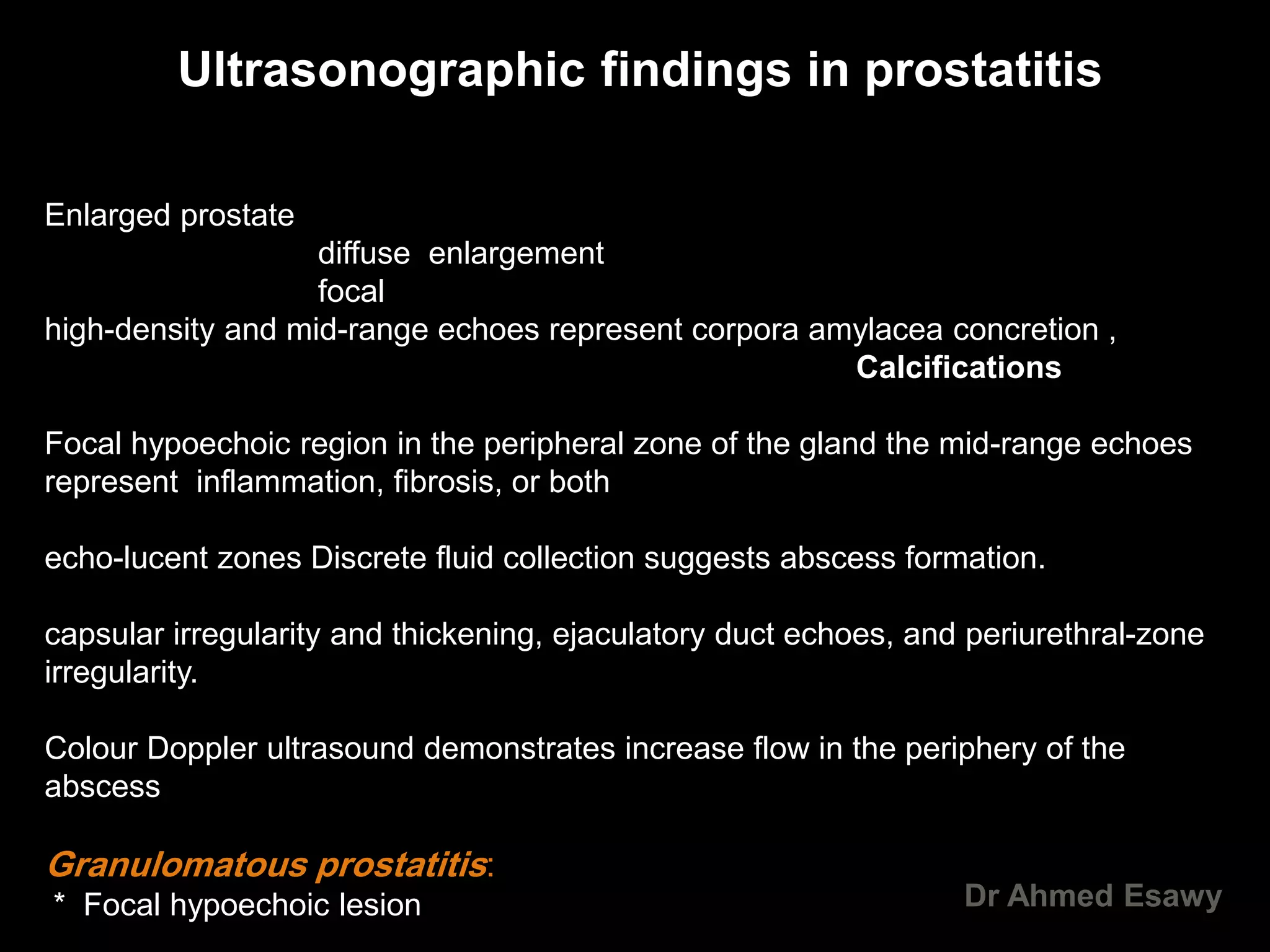 Imaging prostatitis ,urethritis Dr Ahmed Esawy | PDF