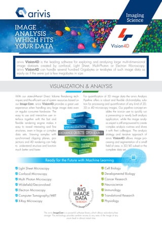 arivis Vision4D - IMAGE ANALYSIS WHICH FITS YOUR DATA (4 pages, 2020) | PDF