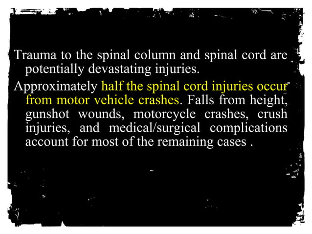 Role of magnetic resonance Imaging in acute spinal trauma | PPT | Death ...