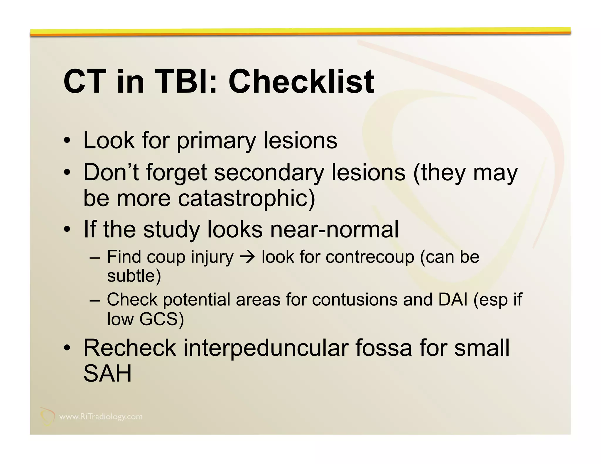 Imaging of Traumatic Brain Injury | PDF