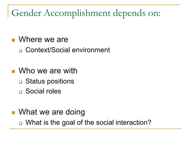 Imagining Gender The social construction of Gender.ppt | Family and ...