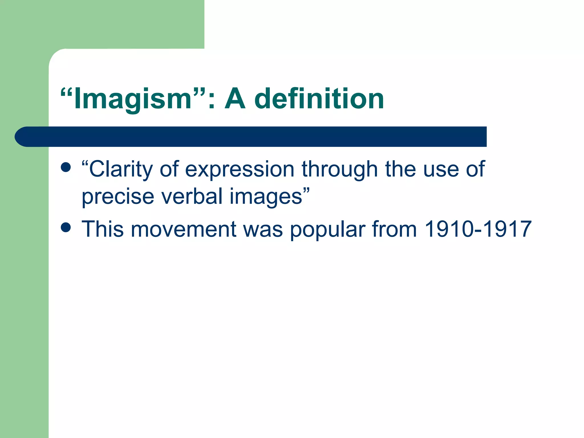 Imagism | PPT