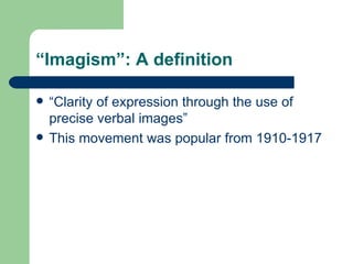 Imagism | PPT