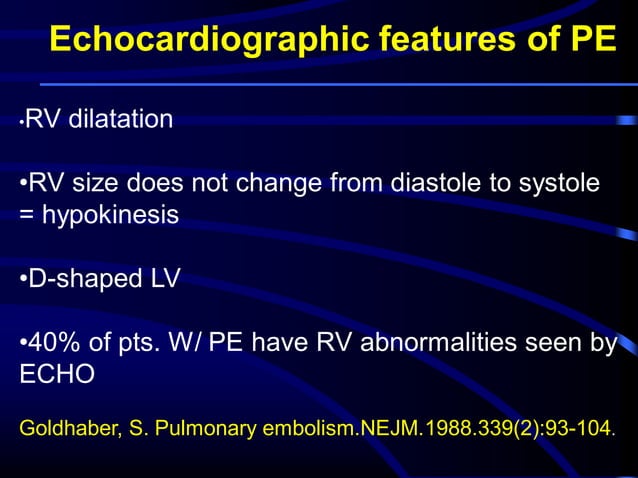 Imaging of Pulmonary Embolism | PPT