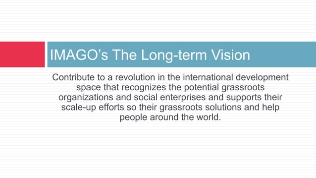 IMAGO Global Grassroots: Scaling Innovations at the Base of the Pyramid | PPT