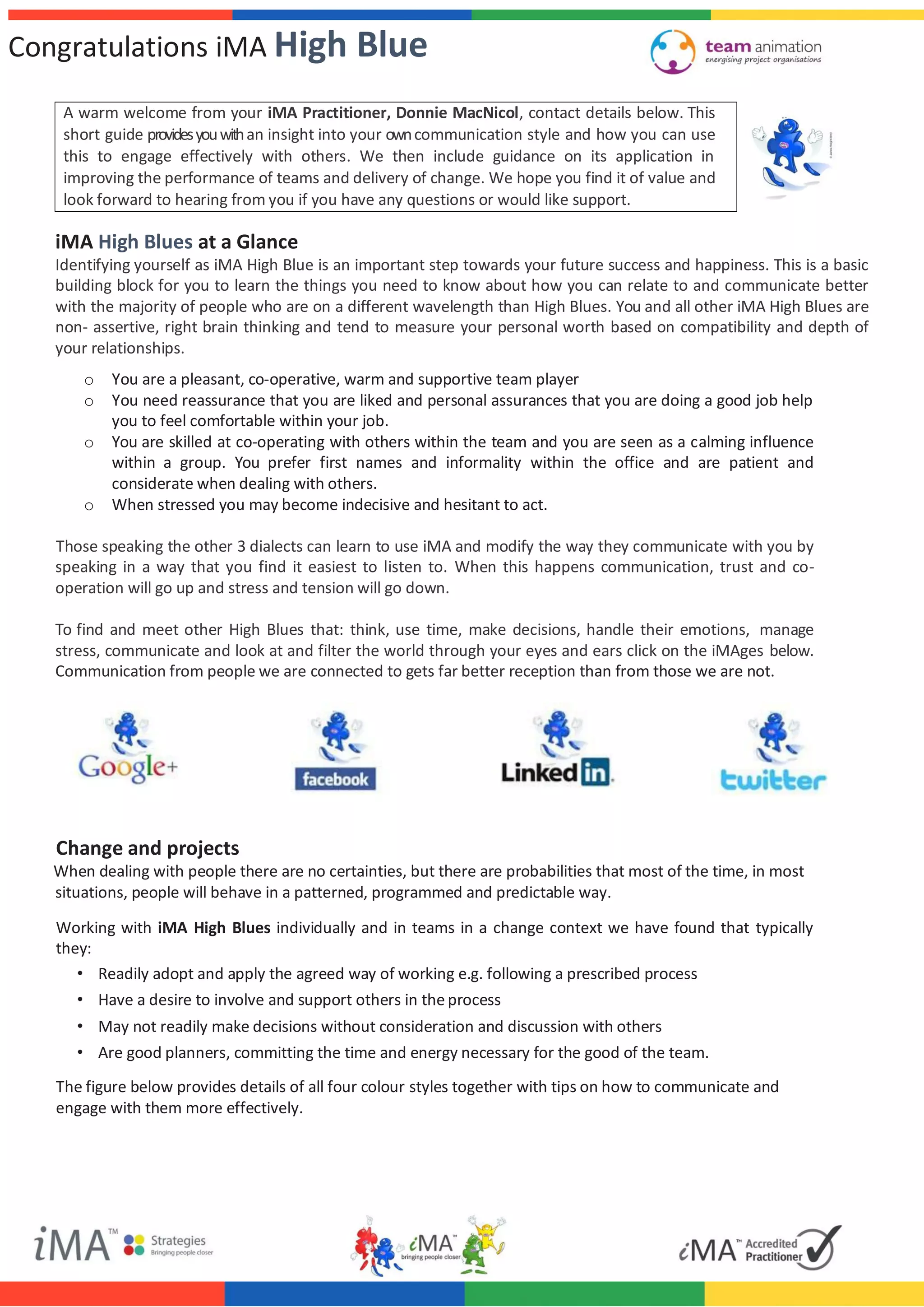 iMA High Blue Description | PDF